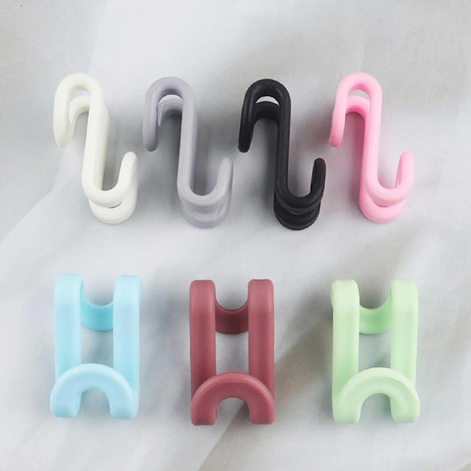 7Pcs Hanger Connection Hook Hanger Extender Hook Wardrobe Hook ...