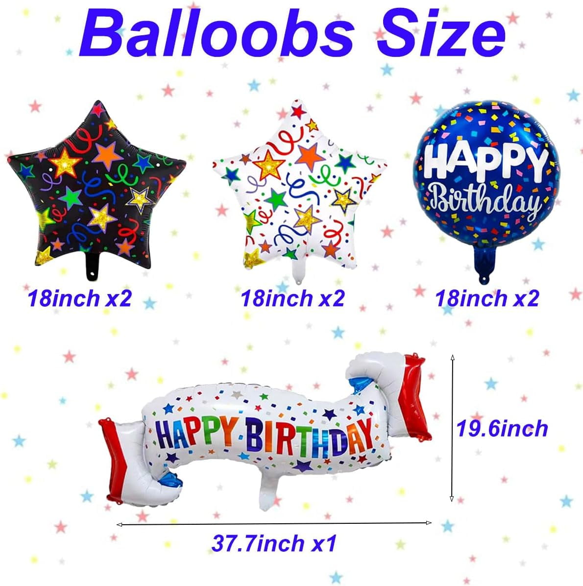 7Pcs Happy Birthday Balloon, Happy Birthday Decorations, Happy Birthday ...