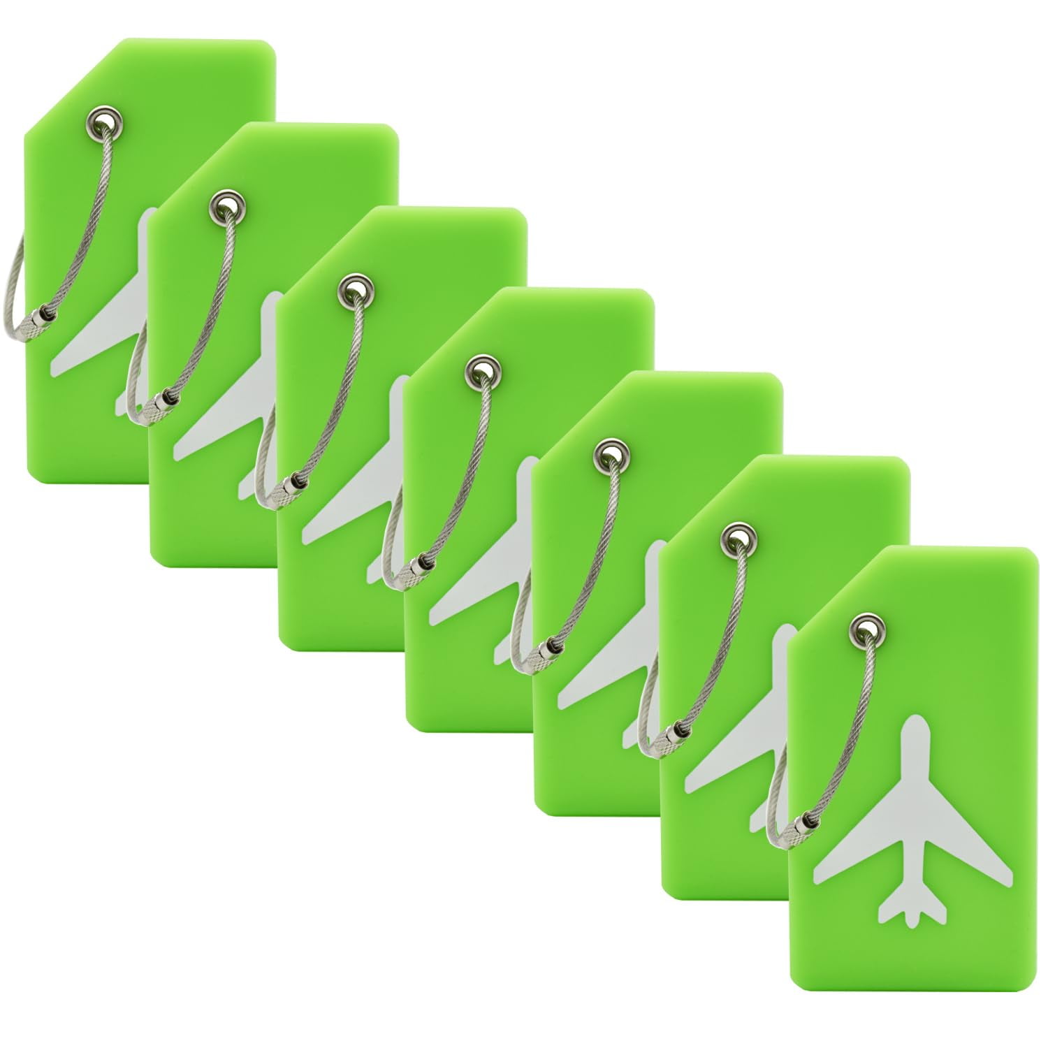 7Pcs Luggage Tags for Suitcases, Silicone Baggage Handbag Travel ...