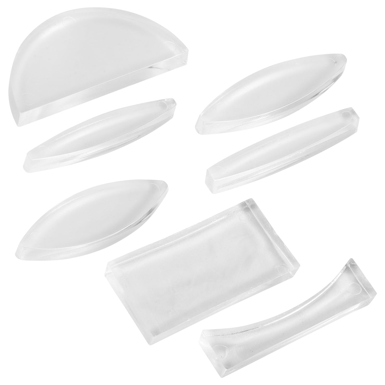 7Pcs Optical Lens Transparent Concave Convex Lens Basic Physics ...