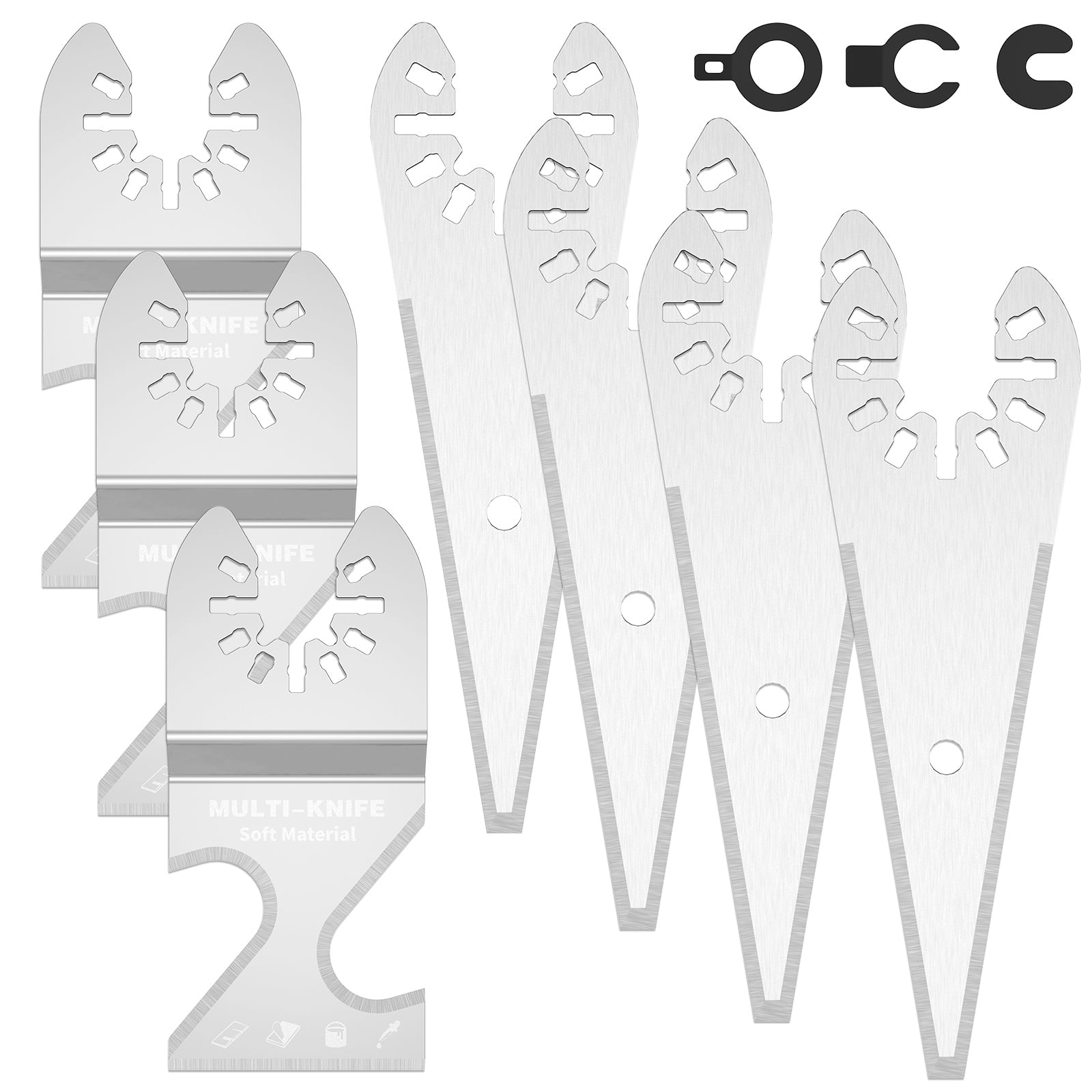 7Pcs Oscillating Saw Blade Stainless Steel Oscillating Multitool Blade ...