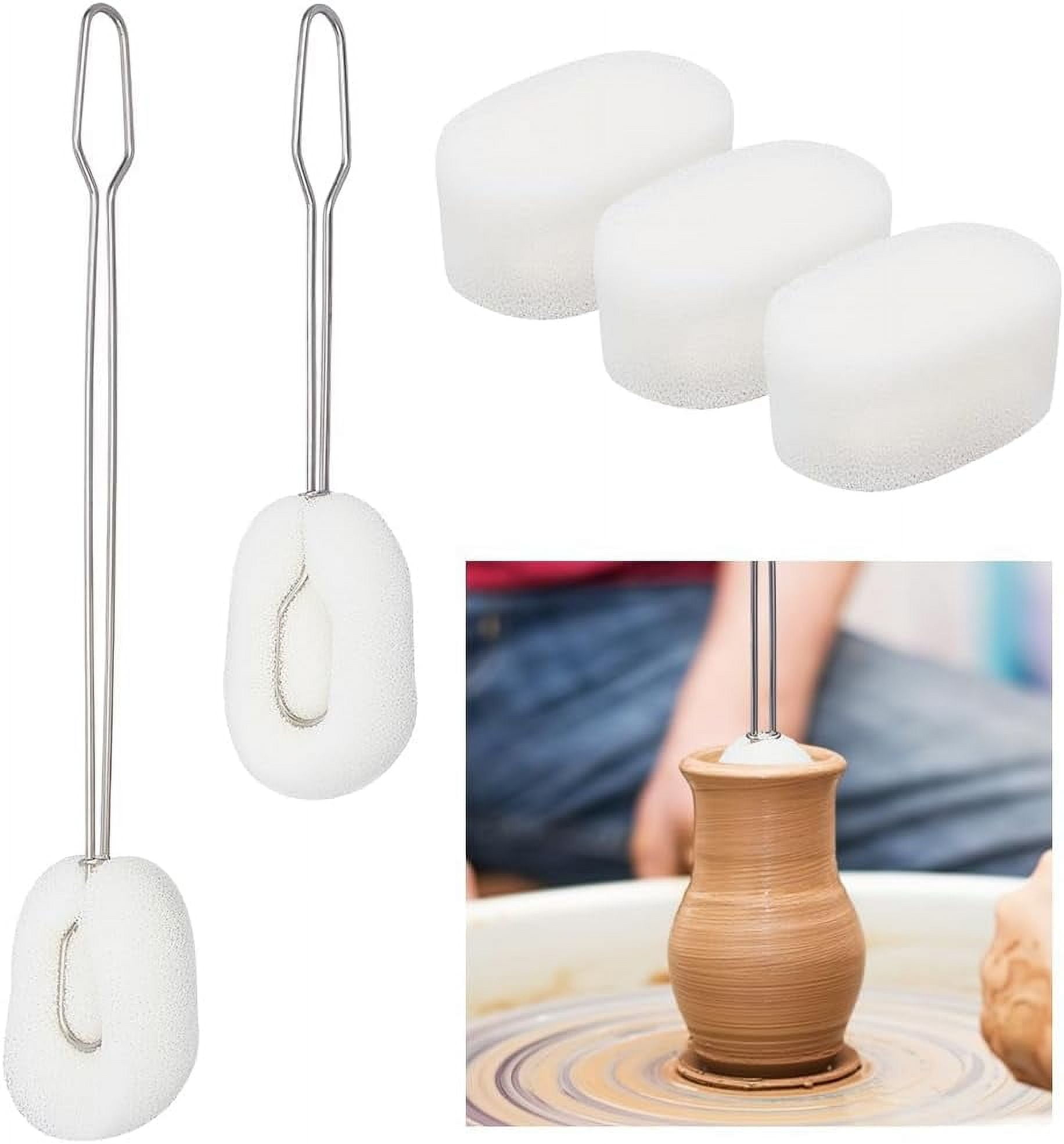 7Pcs Pottery Sponge Ceramic Shaping Tools 2 Sizes Stainless Steel Clay ...