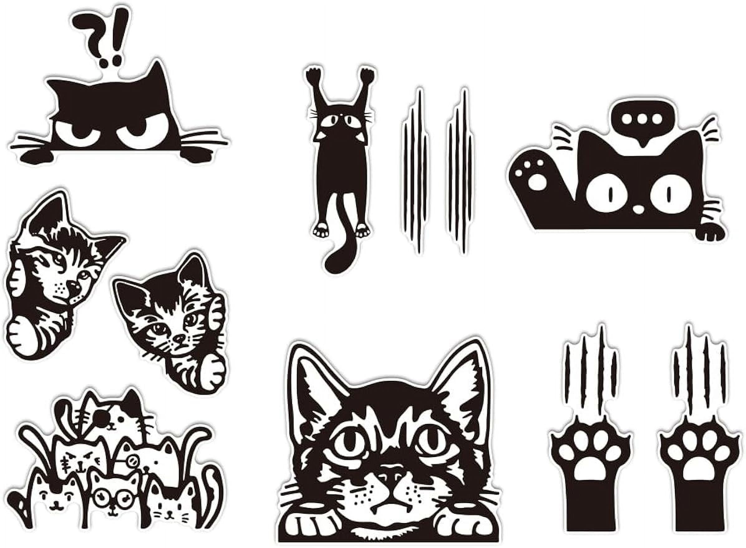 7Pcs Reflective Car Sticker Car Window Sticker Automotive Decals ...