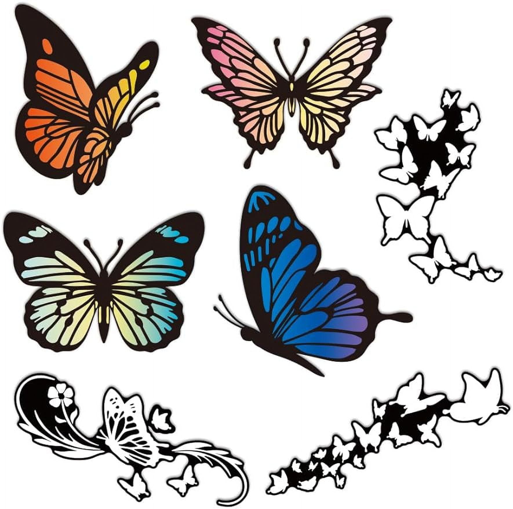 7Pcs Reflective Car Window Sticker Automotive Decals Waterproof Car ...