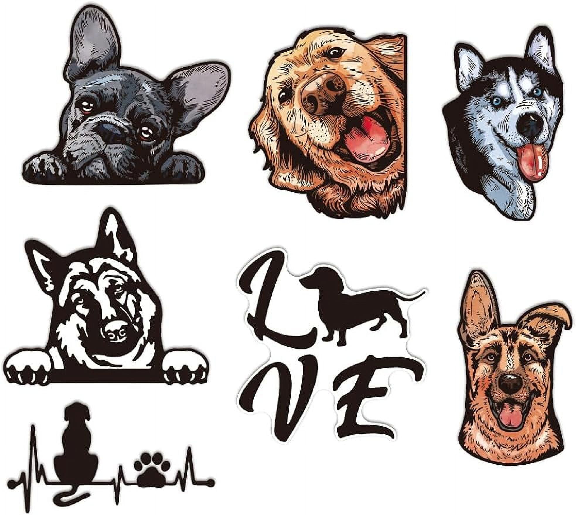 7Pcs Reflective Car Window Sticker Automotive Decals Waterproof Car ...