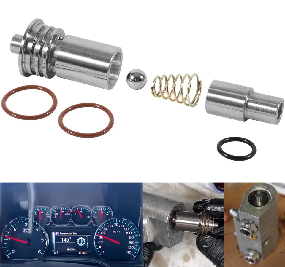 7Pcs STL010 Flow Bypass Valve Kit Fit 2014-Up GM 6L80 6L90 Cadillac ...