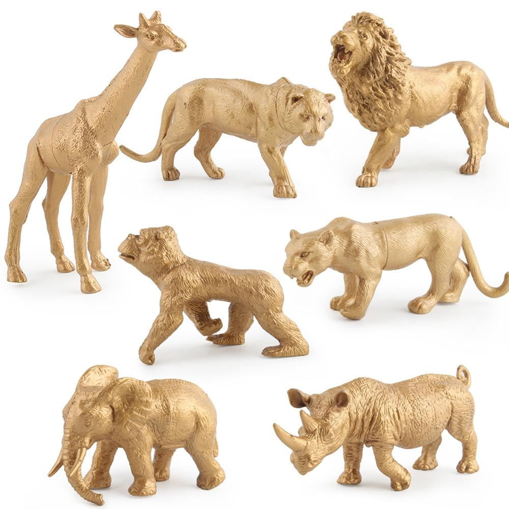 7Pcs Safari Animal Figurines, High Emulational Plastic Zoo Animals ...
