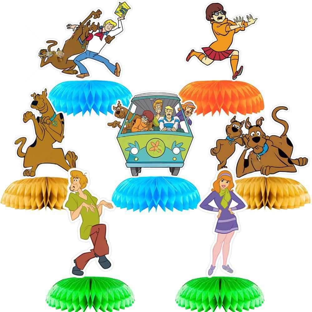 7Pcs Scooby-Doo Birthday Party Honeycomb Table Centerpiece Scooby Happy ...