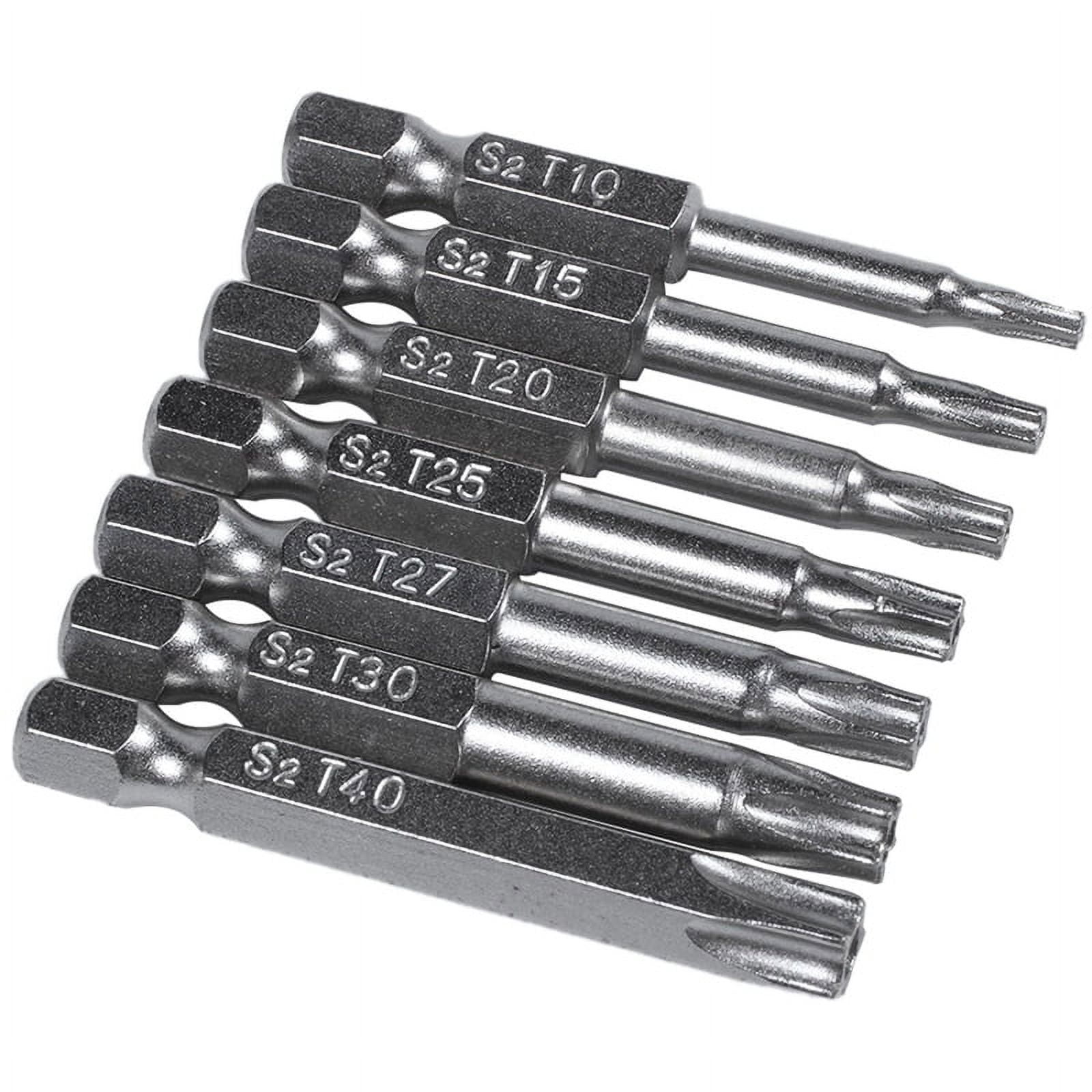 7Pcs Set Star Bit Screwdriver Drill Bits Screw Driver Magnetic 1/4Inch Hex Hand Tools -Pointed ...