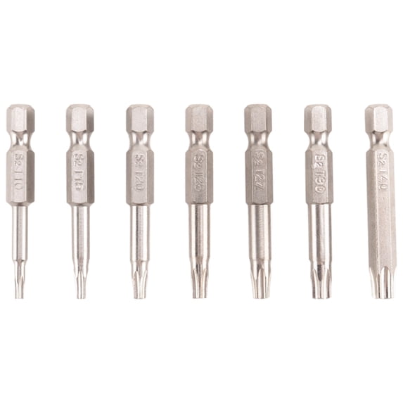 7Pcs Set Star Bit Screwdriver Drill Bits Screw Driver Magnetic 1/4Inch ...