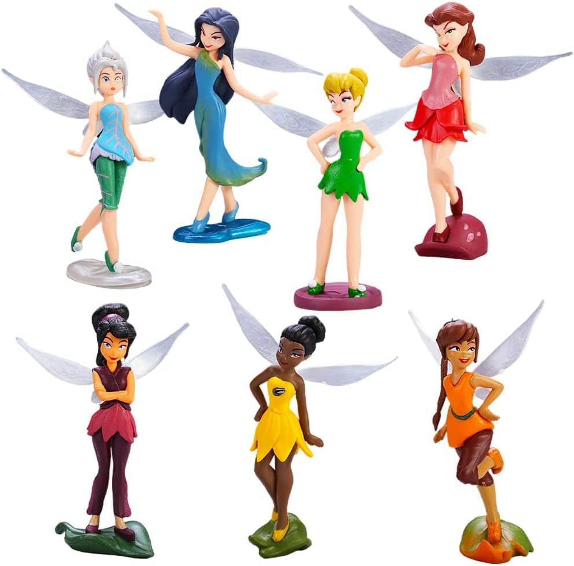 7pcs Tinkerbell Pixie Girl Flower Fairies Pvc Figurines Collection