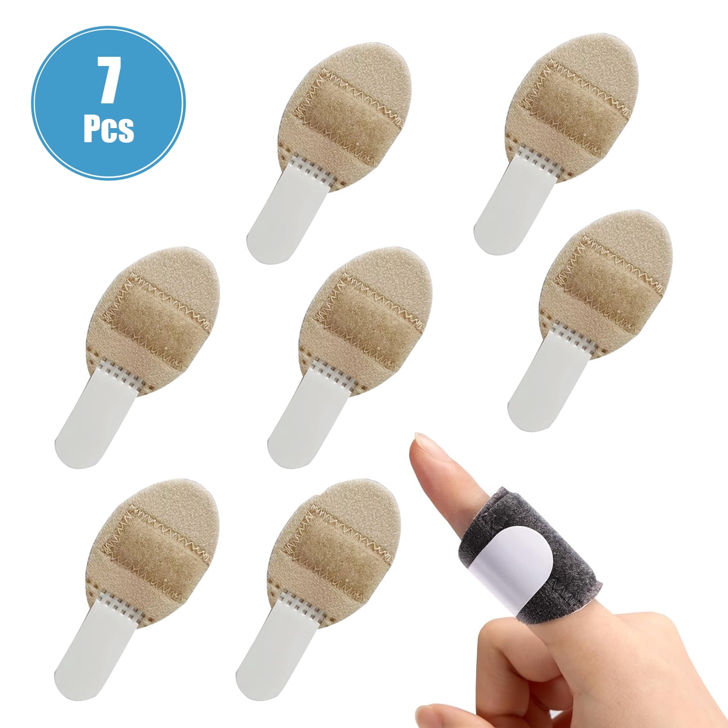 7Pcs SkyAuks Finger Splint, Color Finger Strap Brace, Beige - Walmart.com