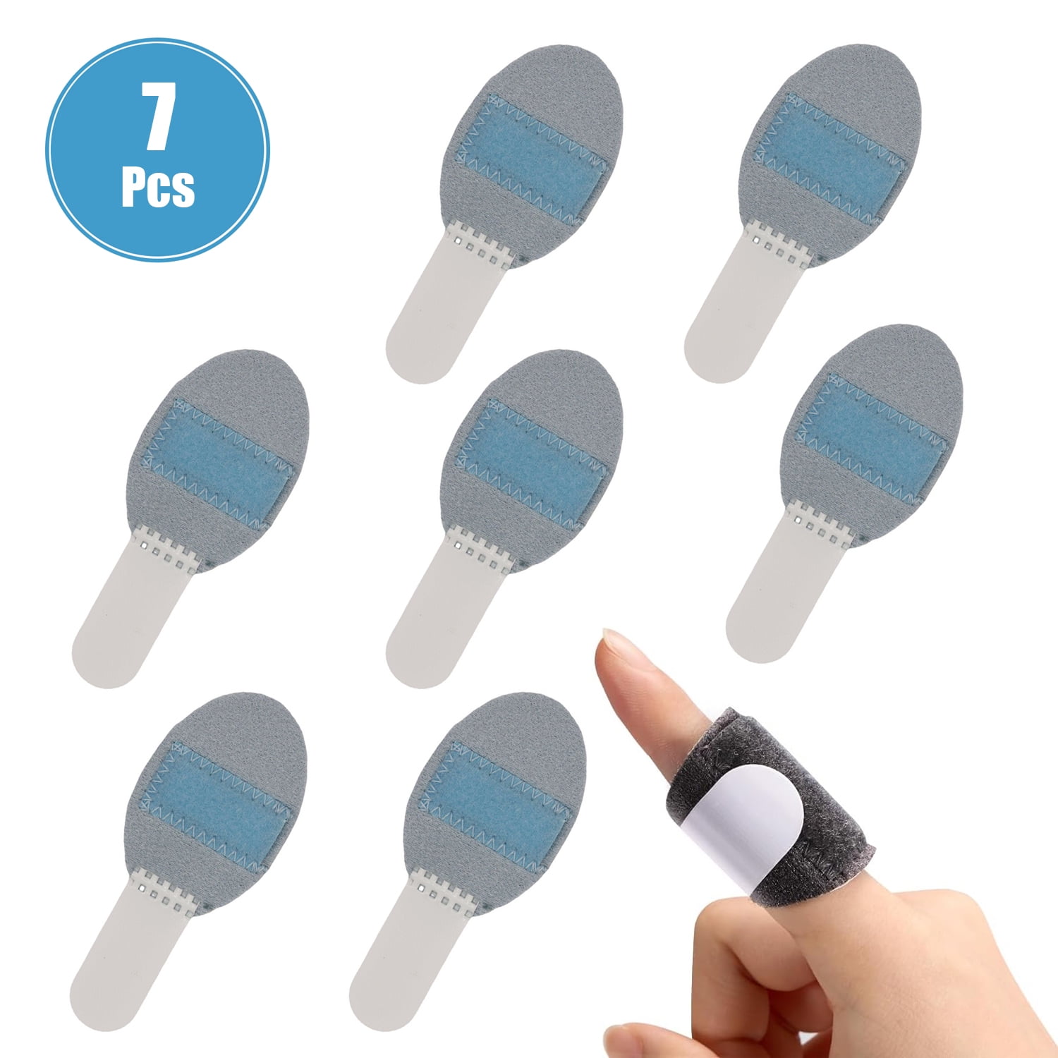 7Pcs SkyAuks Finger Splint, Color Finger Strap Brace, Blue - Walmart.com