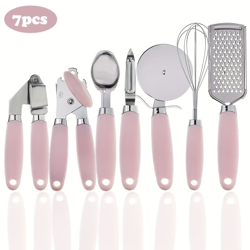 7Pcs Stainless Steel Kitchen Utensil Set, Whisk, Grater, Peeler, Ice ...