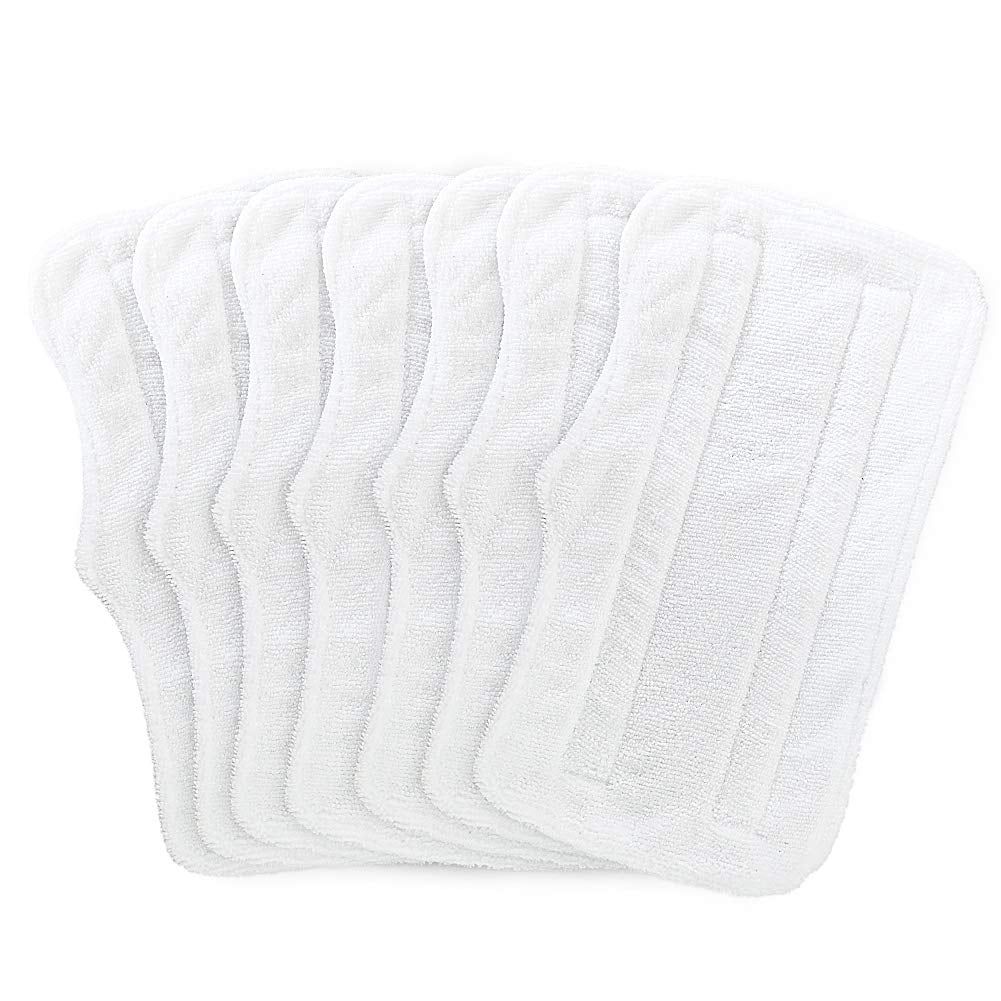 7Pcs Steam Mop Pads, Washable Microfiber Cleaning Steamer Replacement ...