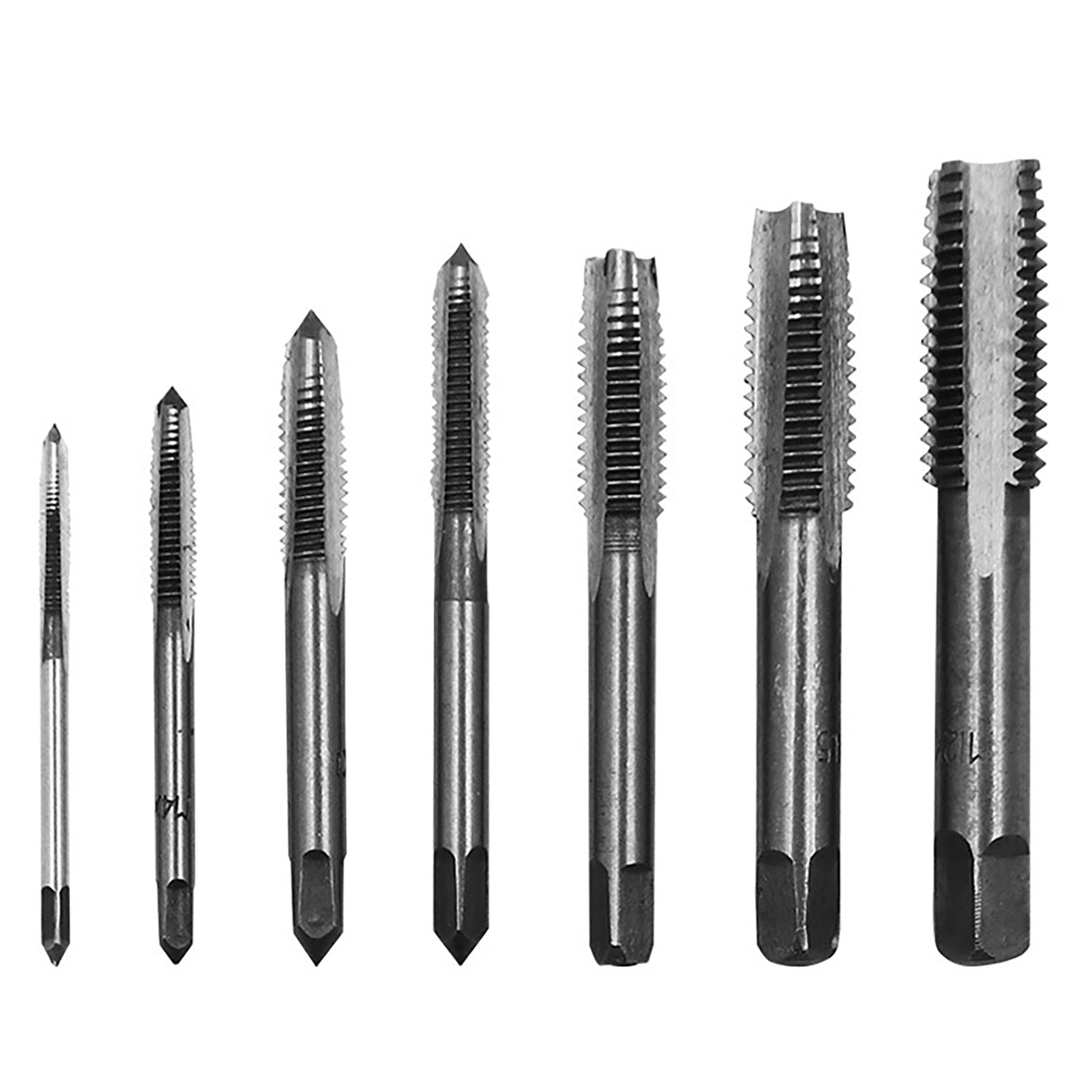 7Pcs Thread Taps Hss Square Shank Straight-groove Tap Screw Tapping Bit ...