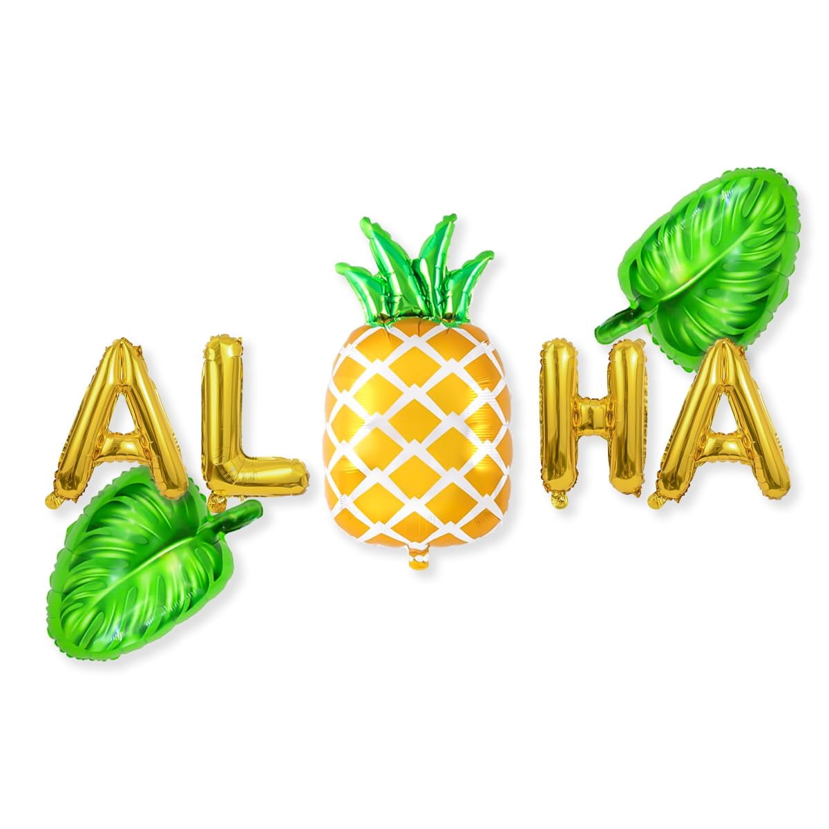 7Pcs Tropical Luau Party MMF7 Decoration ALOHA Balloon Set With ...