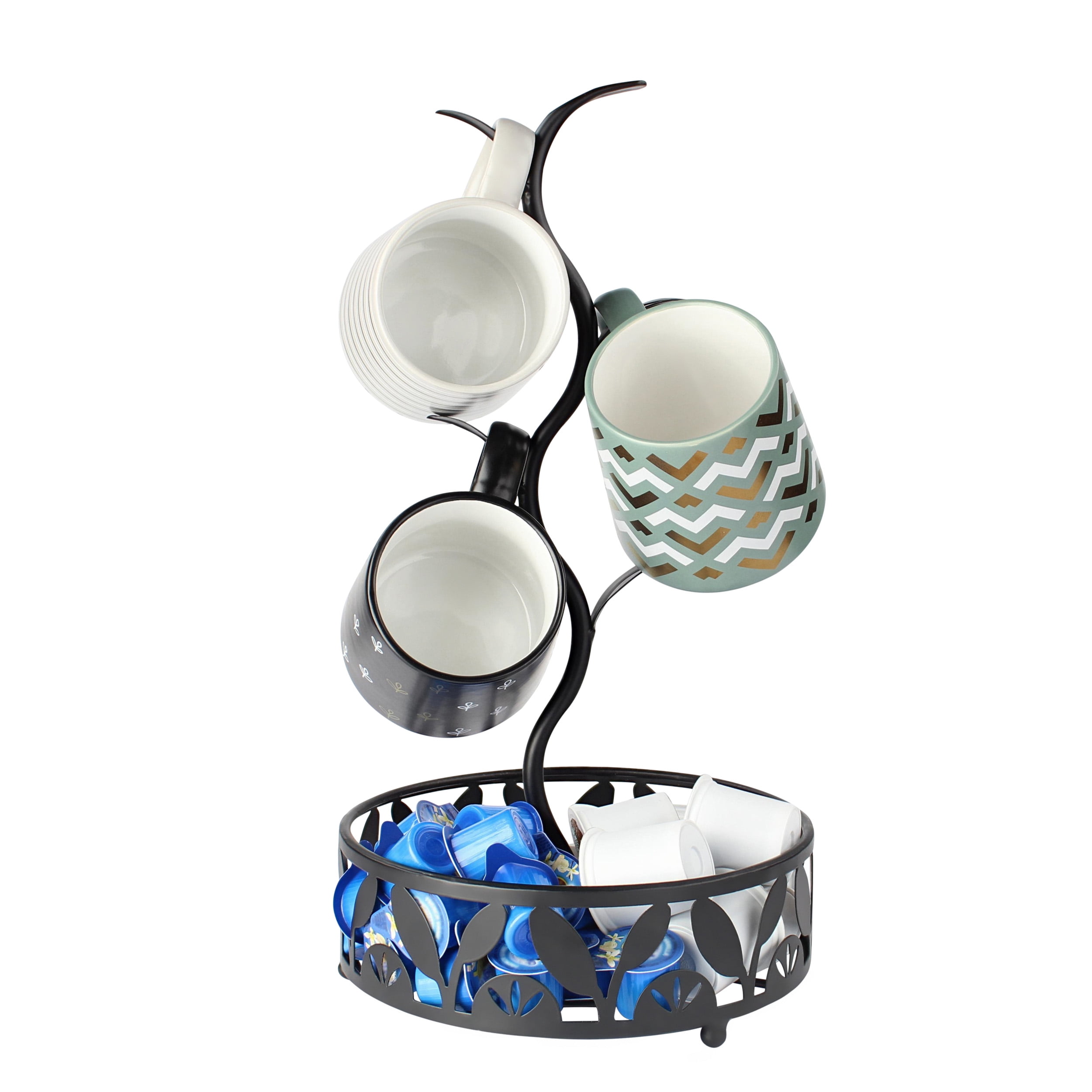 7Penn 4 Hook Countertop Coffee Mug Holder Tree and Coffee Pod Organizer ...