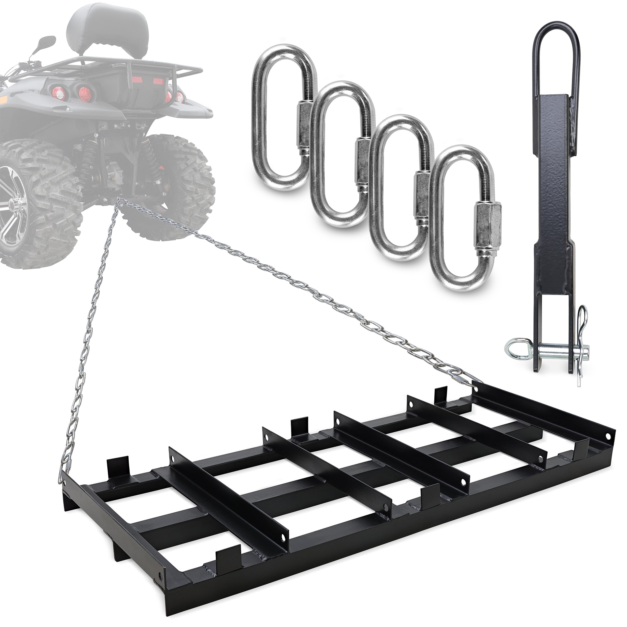 7Penn Driveway Drag Grader - 4ft Lawn Tractor Rake Attachment for Yard ...