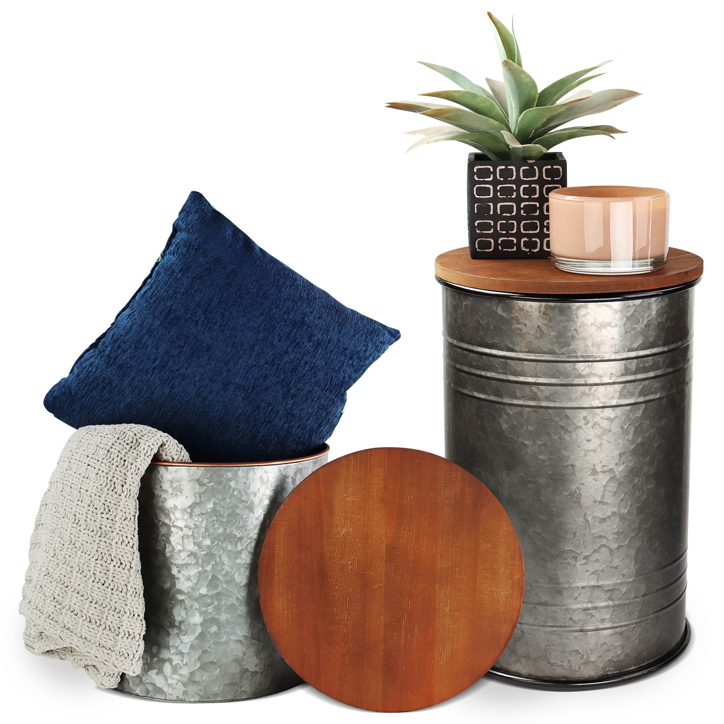 7Penn Farmhouse Indoor Living Room End Furniture - 2pk Nesting ...