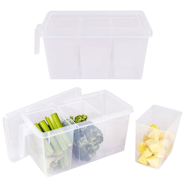 7Penn Multi Compartment Food Container 2pk - Airtight Vegetable Tray ...