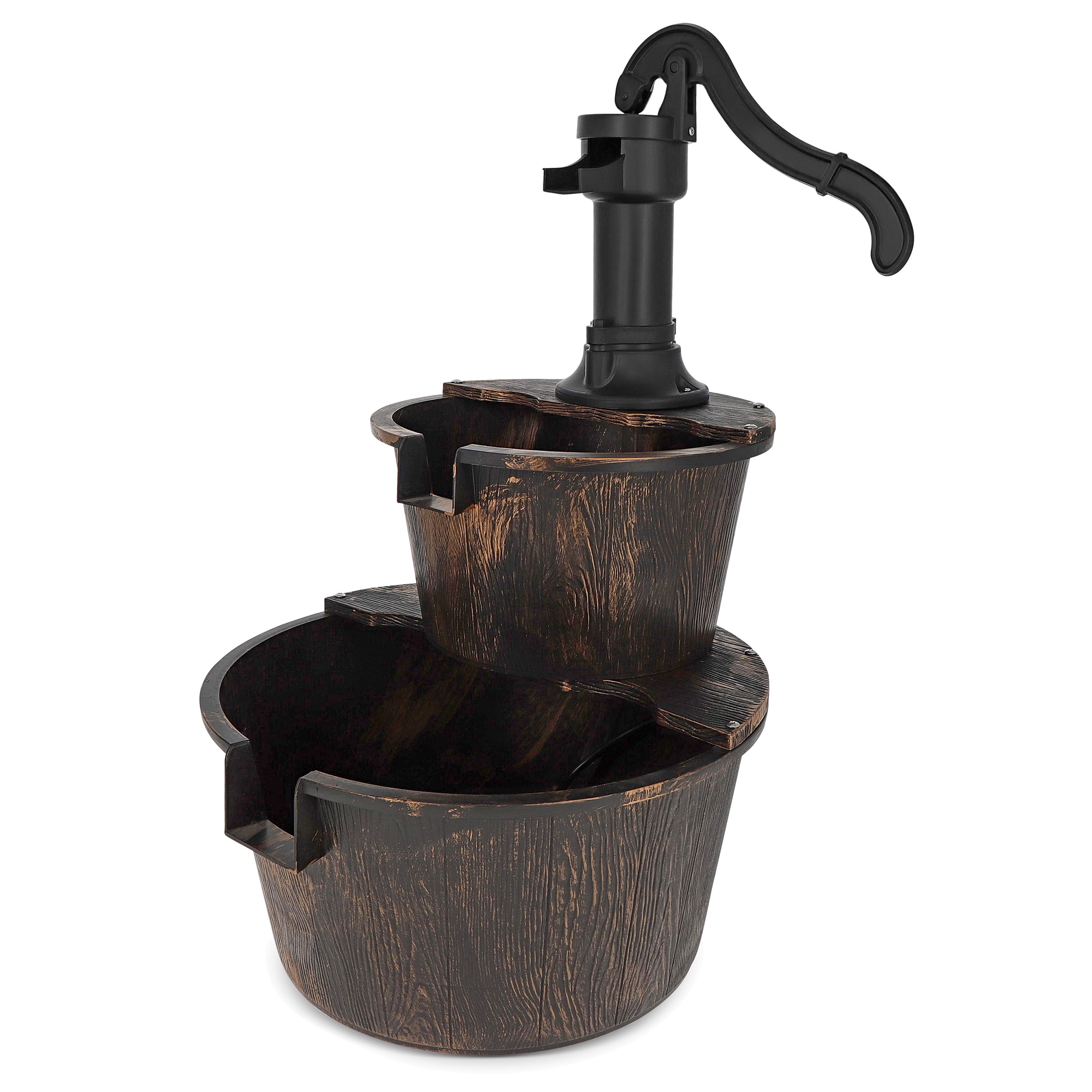 7Penn Patio Water Fountains Outdoor Waterfall Electric 2 Tier Garden ...