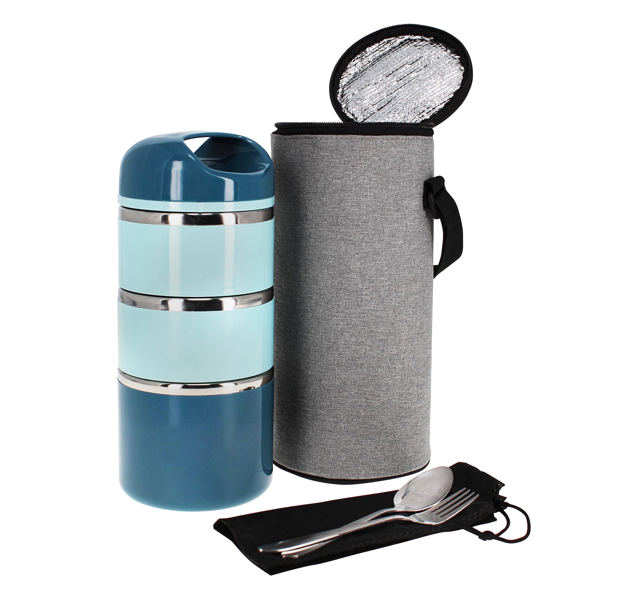 7Penn Thermal Meal Warm Lunch Box - 3 Tier Insulated Stackable ...