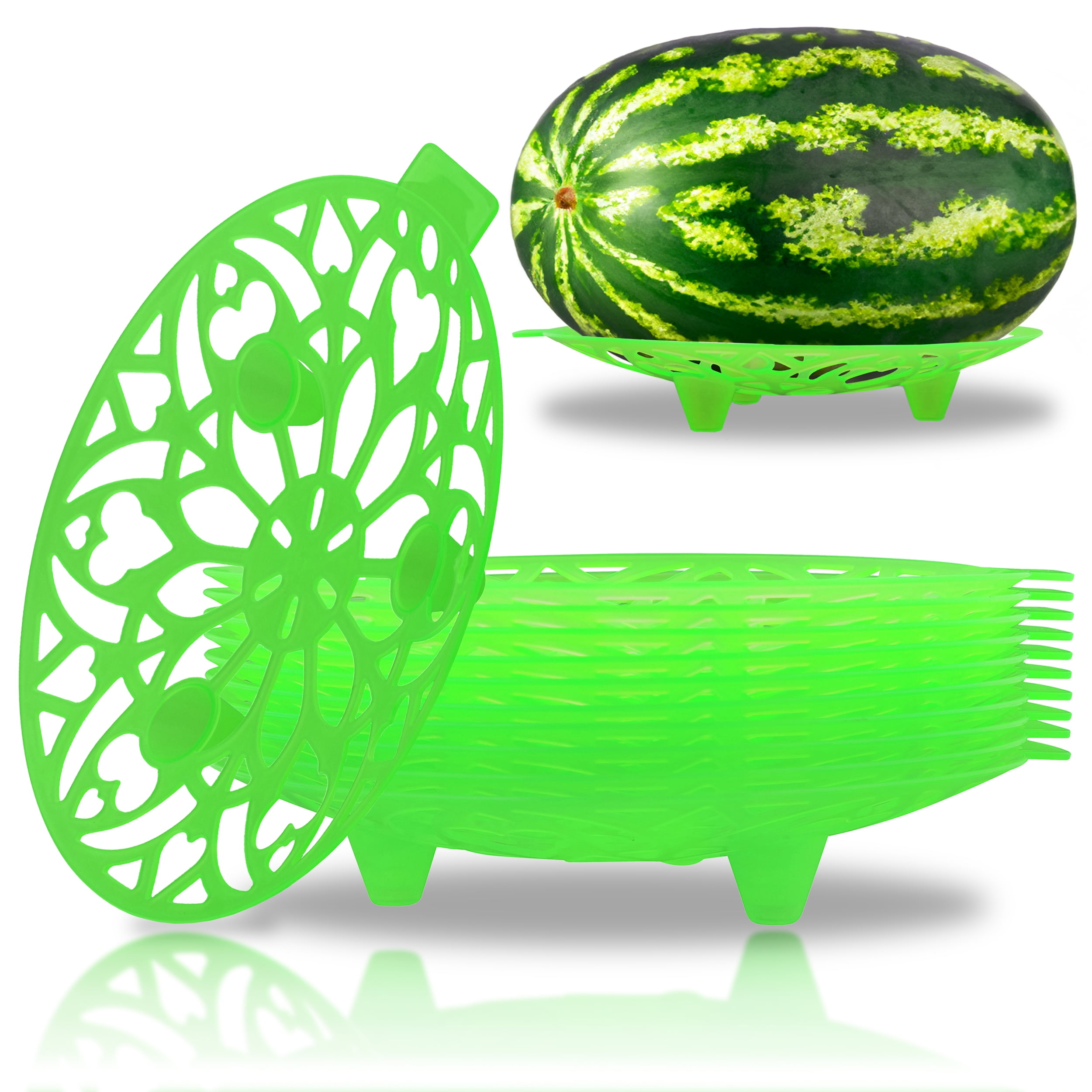 7Penn Watermelon Support Stand - 10pk Green Plastic Round Melon Cradle ...