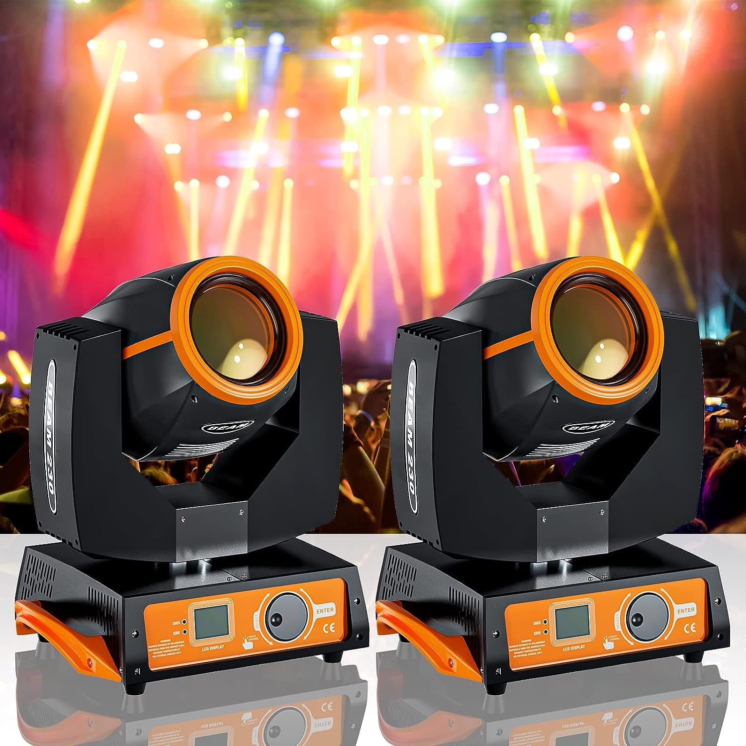 7R 230W Beam 17 Gobos RGBW Stage Lights, 14 Colors Dj Lights 16CH ...