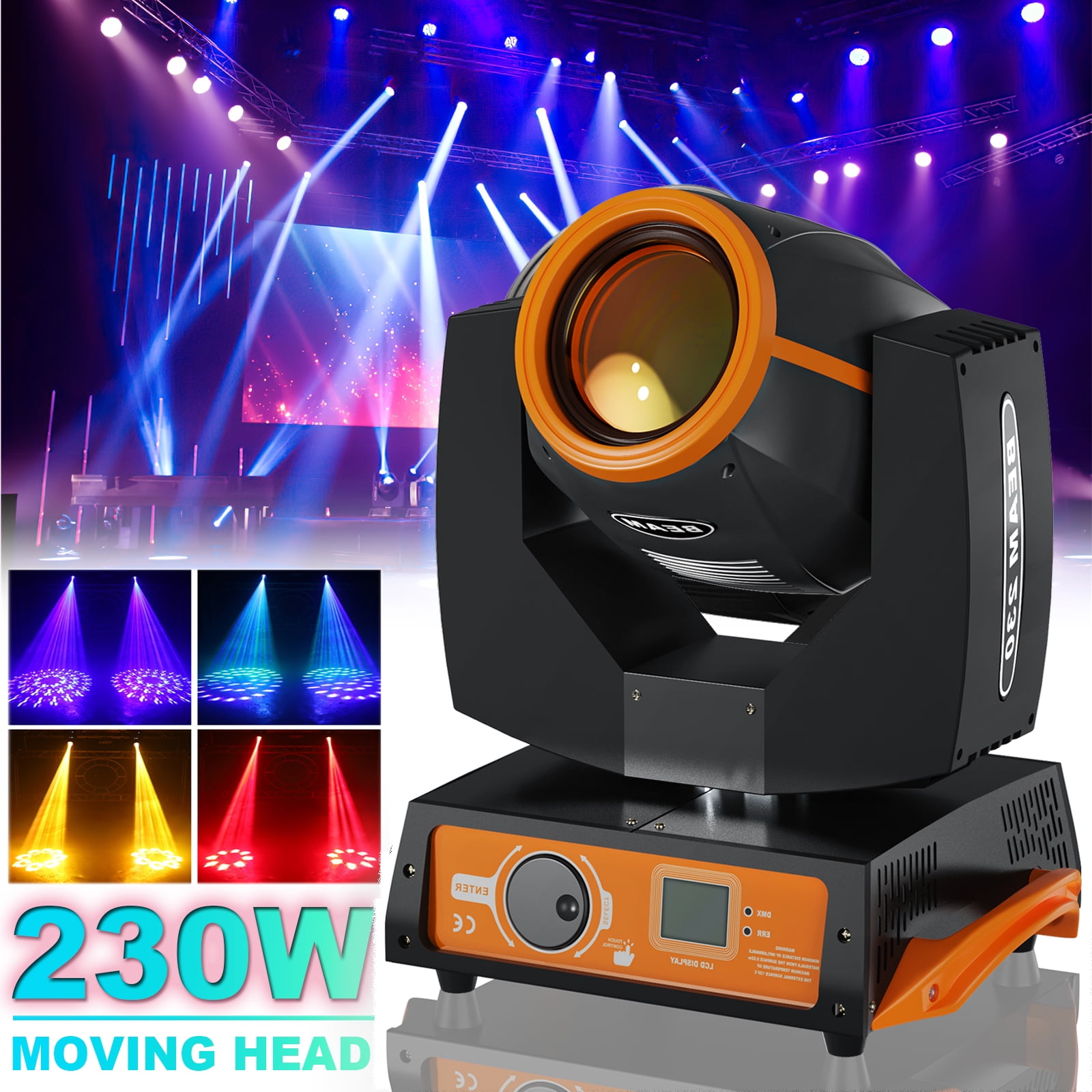 7R 230W DJ Lights, 8 Prisms Beam Sharpy Moving Head Stage Light with ...