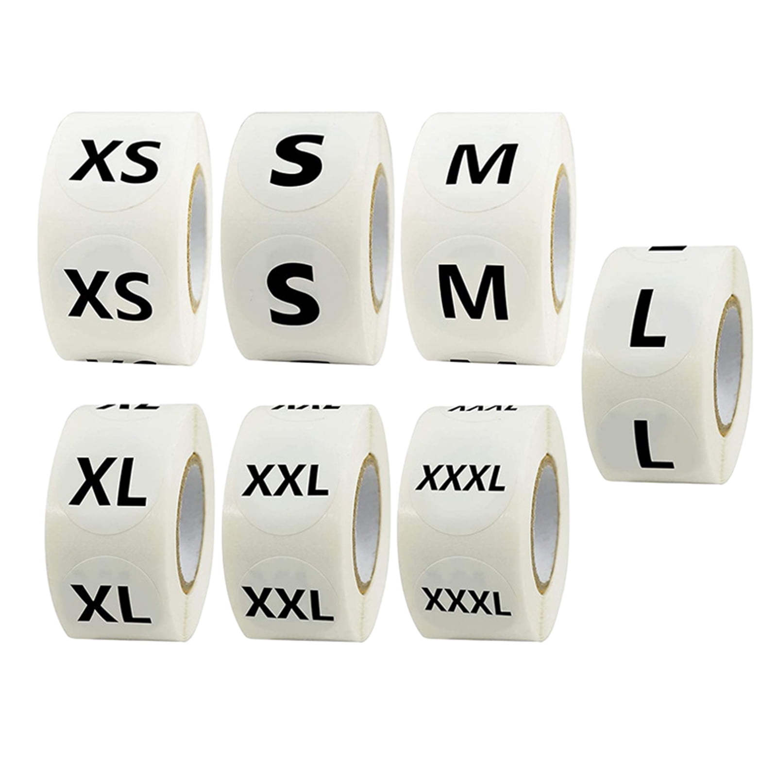 7Roll/3600x Retail Apparel Round Clothing Size Stickers Adhesive Labels ...