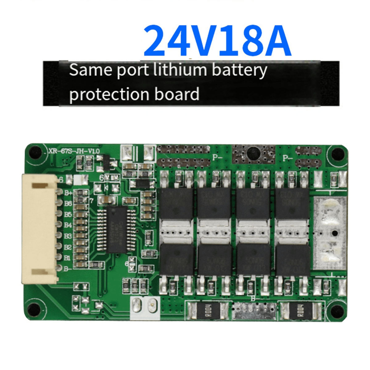 7S 24V18A Same Port Lithium Battery Charging Protection Board ...