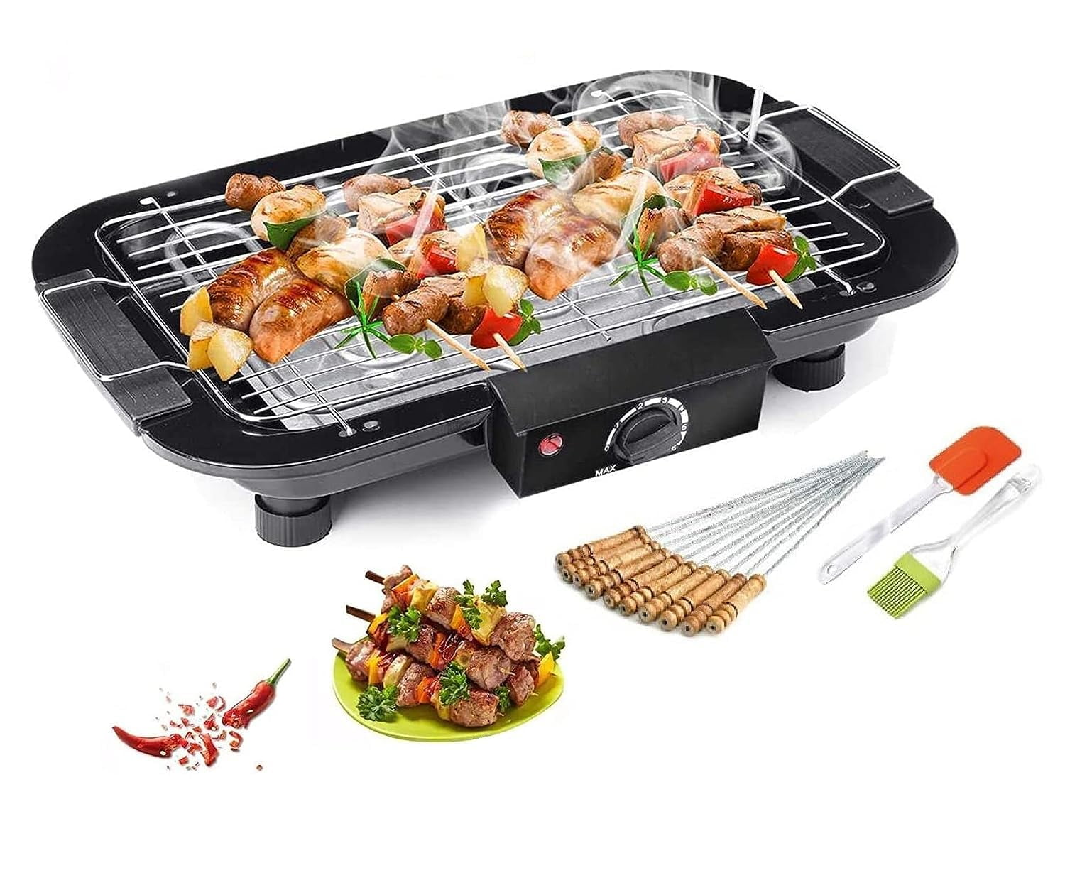 7Seas Electric Barbeque Grill Tandoor Grills Portable Adjustable ...