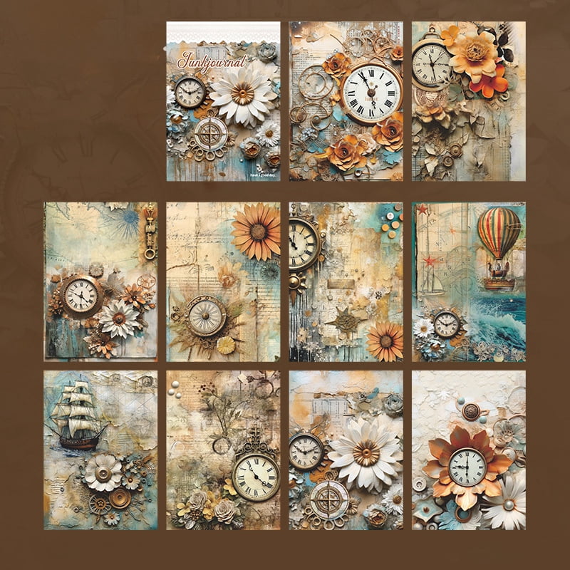 7Set Flower Scrapbook Paper Pads for DIY Album Scrapbook Background ...