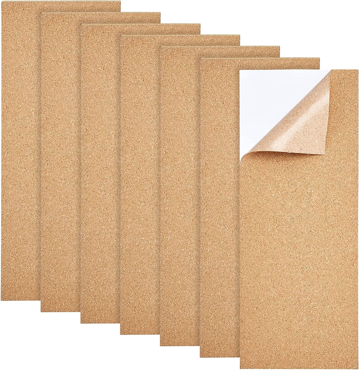 7Sheets 13.8x5.5inch Self-Adhesive CorkSheets Cork Tiles 1mm Thick Cork ...