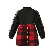 7Y Girl Skirt Sets, Casual Winter Fall Dresses, Cute Outfit for Big ...