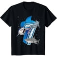 7Th Birthday Boys Shark 7 Years Old Ocean Shark B Day T Shirt - Walmart.com
