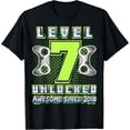 7Th Birthday Level 7 Gamer 7 Year Video Game Party Unisex T-Shirt S-5XL ...