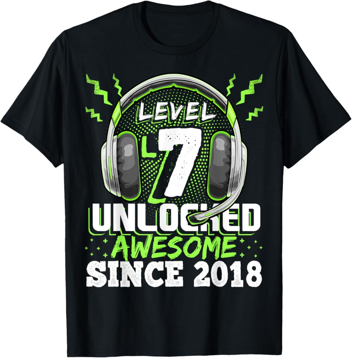 7Th Birthday Level 7 Gamer 7 Year Video Game Party Unisex T-Shirt S-5Xl ...