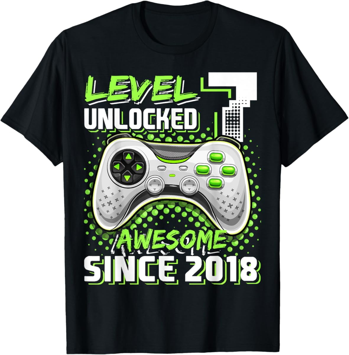 7Th Birthday Level 7 Gamer 7 Year Video Game Party Unisex T-Shirt S-5Xl ...