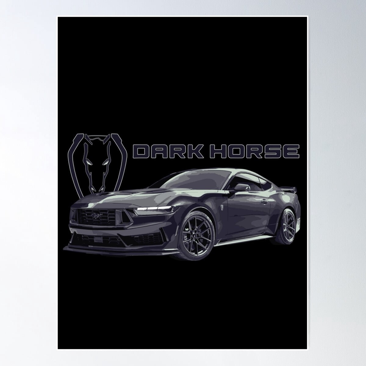 7Th Gen Coyote S650 Dark Horse Mustang Gt 5.0L V8 Poster Wall Art ...