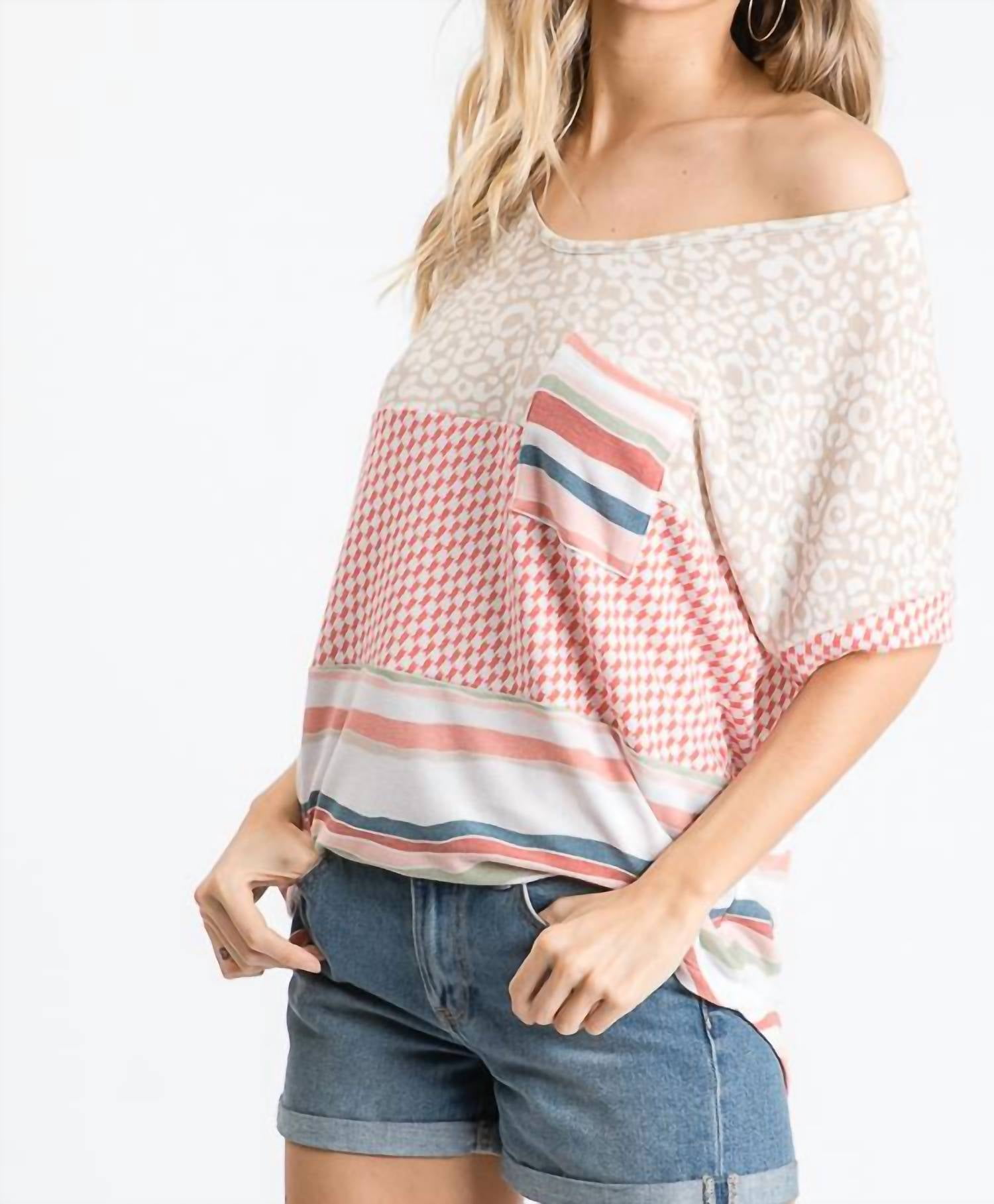 7Th Ray Leopard Print Top - Walmart.com