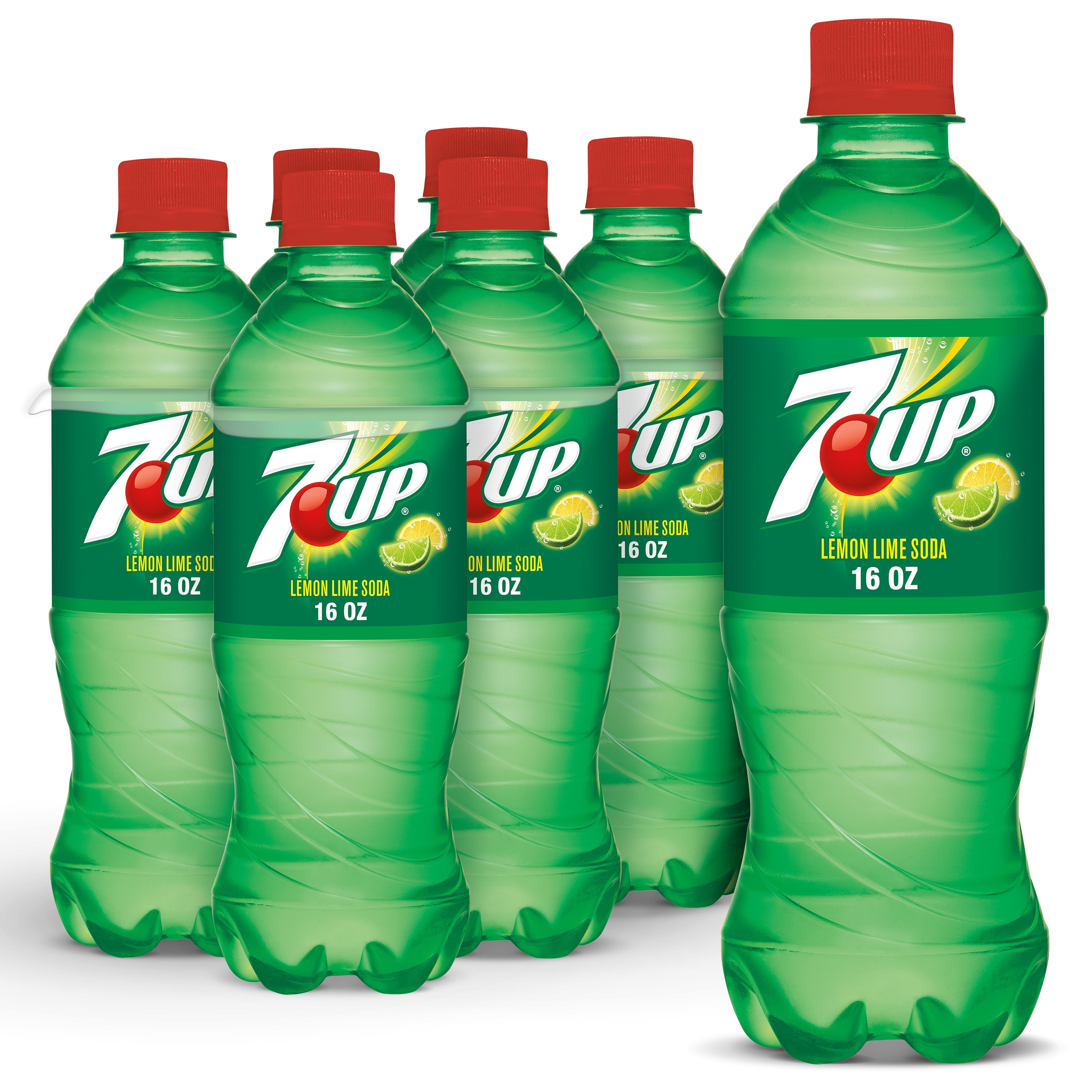 7UP Caffeine Free Lemon Lime Soda Pop, 16 fl oz, 6 Pack Bottles ...