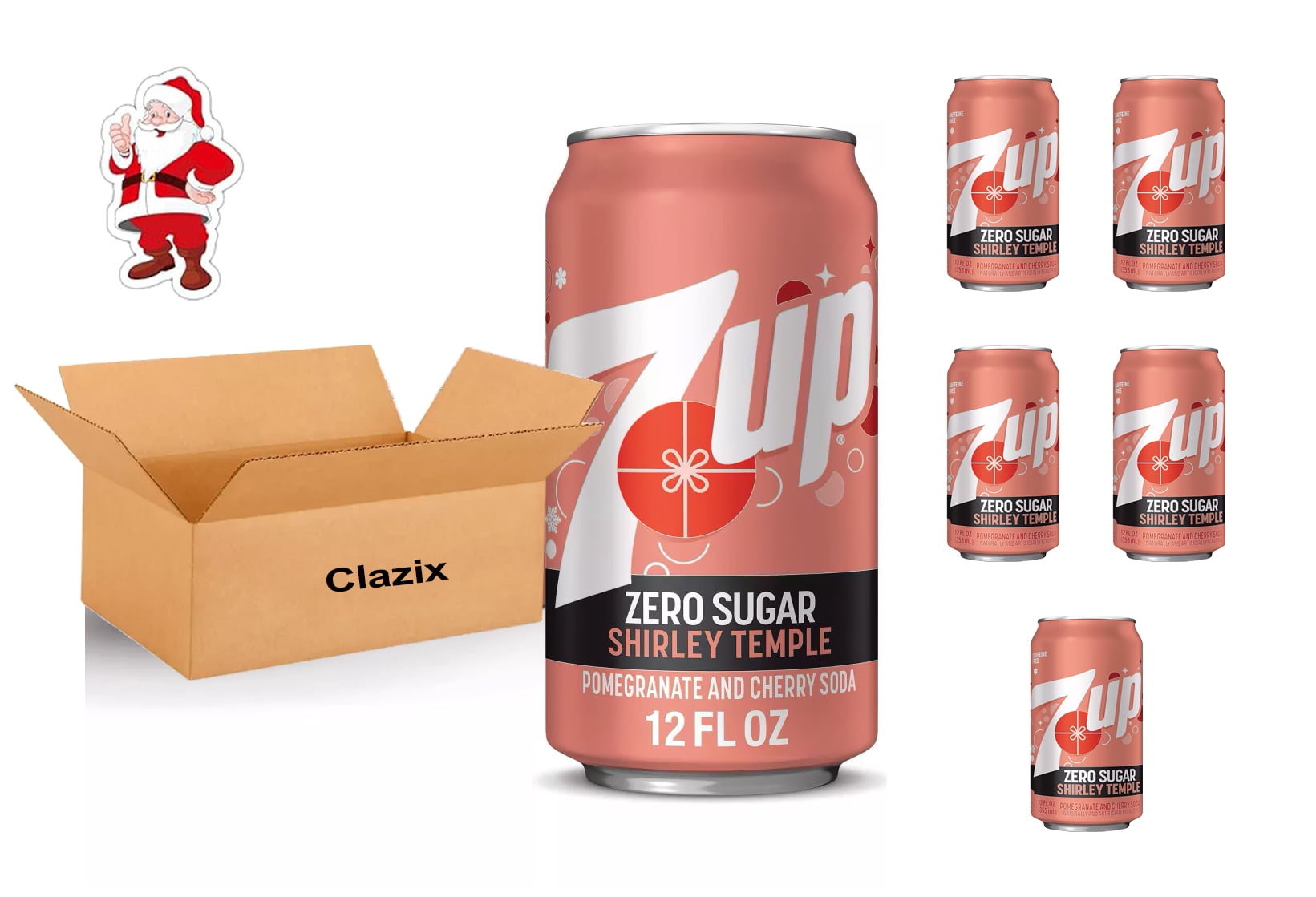 7UP Caffeine Free Shirley Temple Pomegranate and Cherry Flavored Zero ...