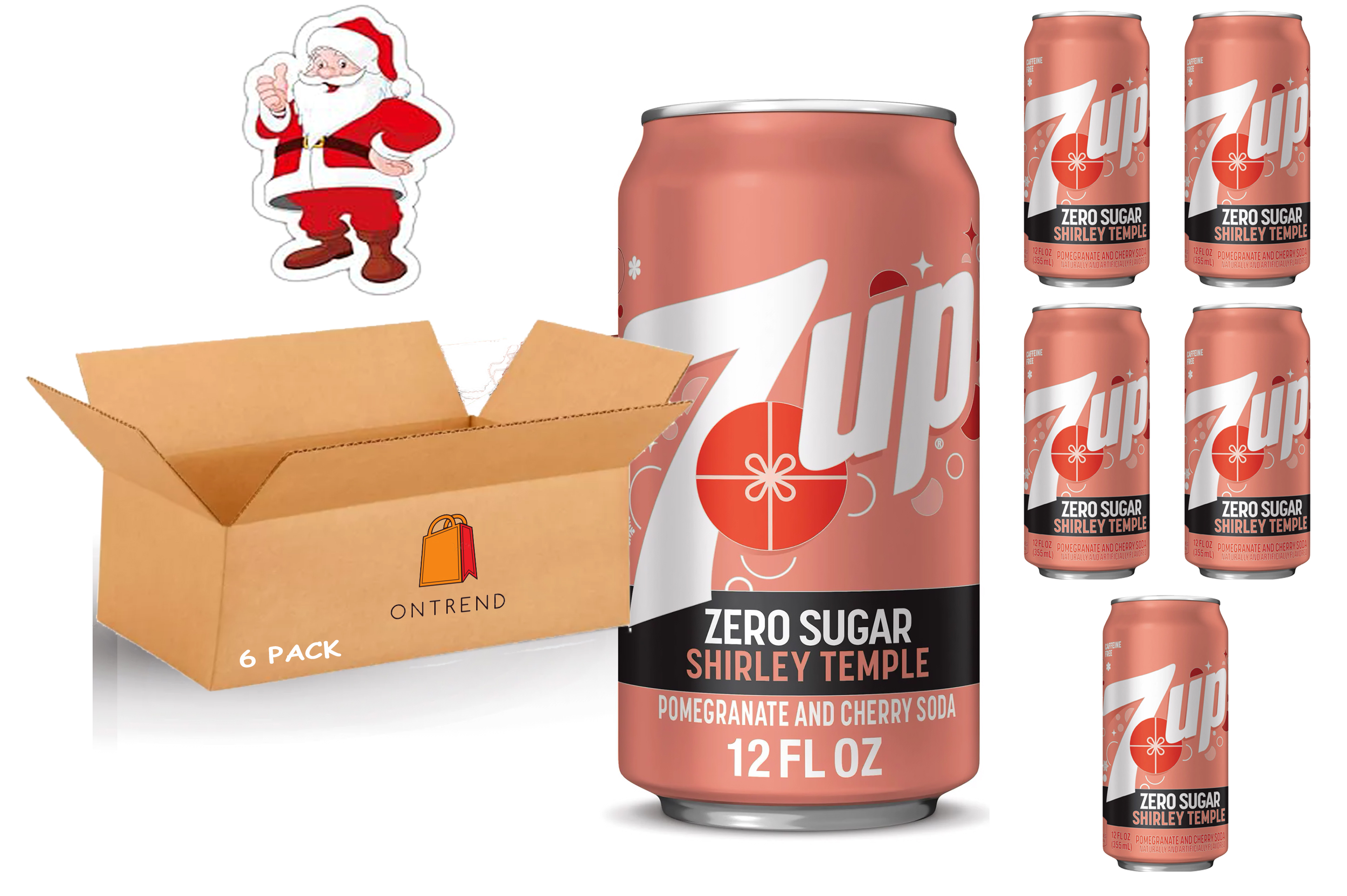 7UP Caffeine Free Shirley Temple Pomegranate and Cherry Flavored Zero ...