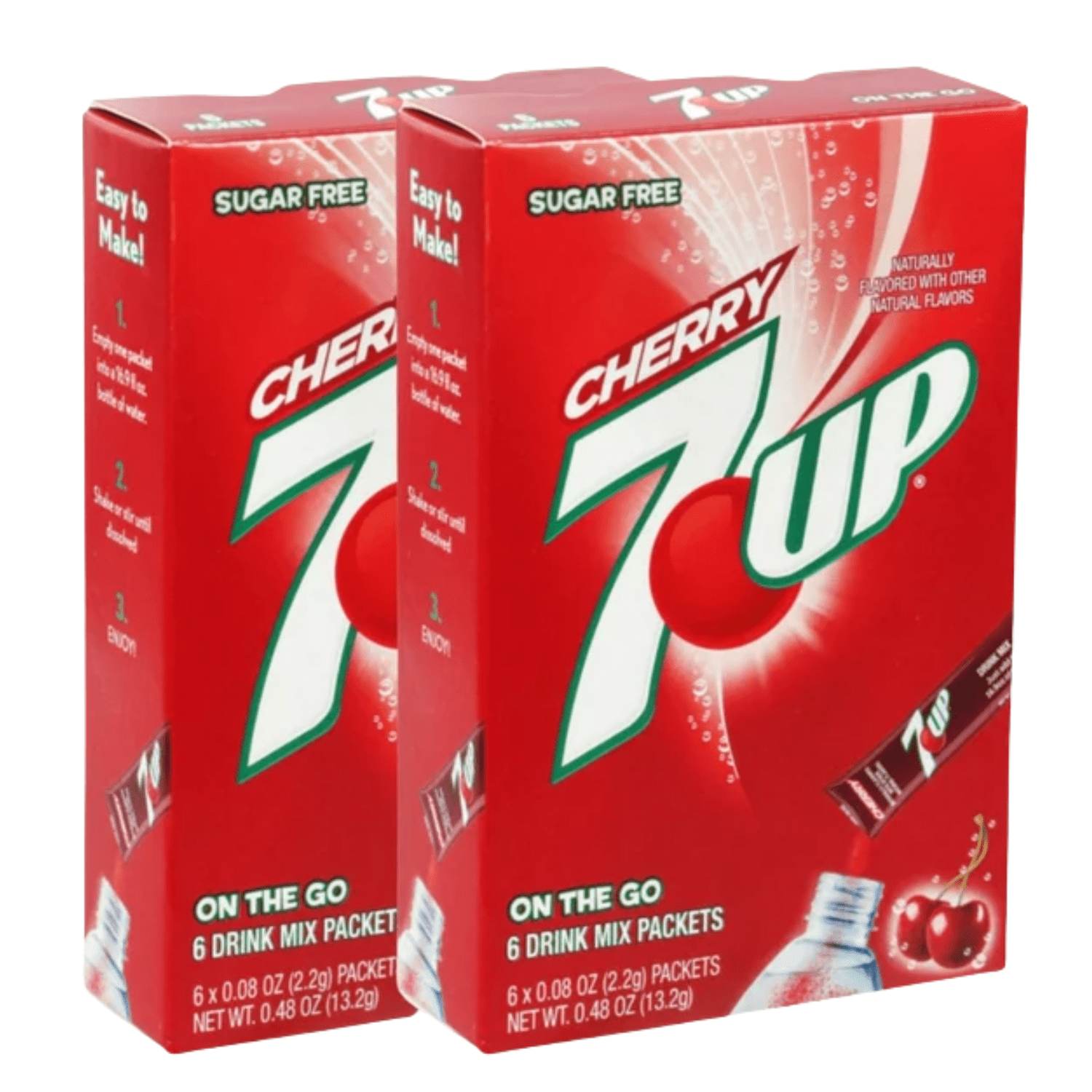 7UP Cherry Singles to Go, Powdered Drink Mix, Zero Sugar, Low Calories ...