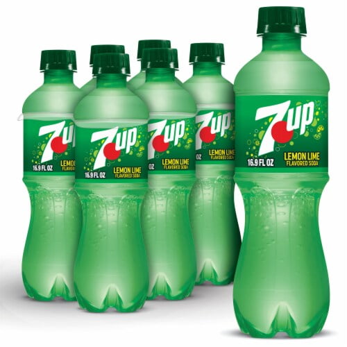 7UP Lemon Lime Caffeine-Free Soda Bottles 6 pk / 16.9 fl oz - Pack of 2 ...
