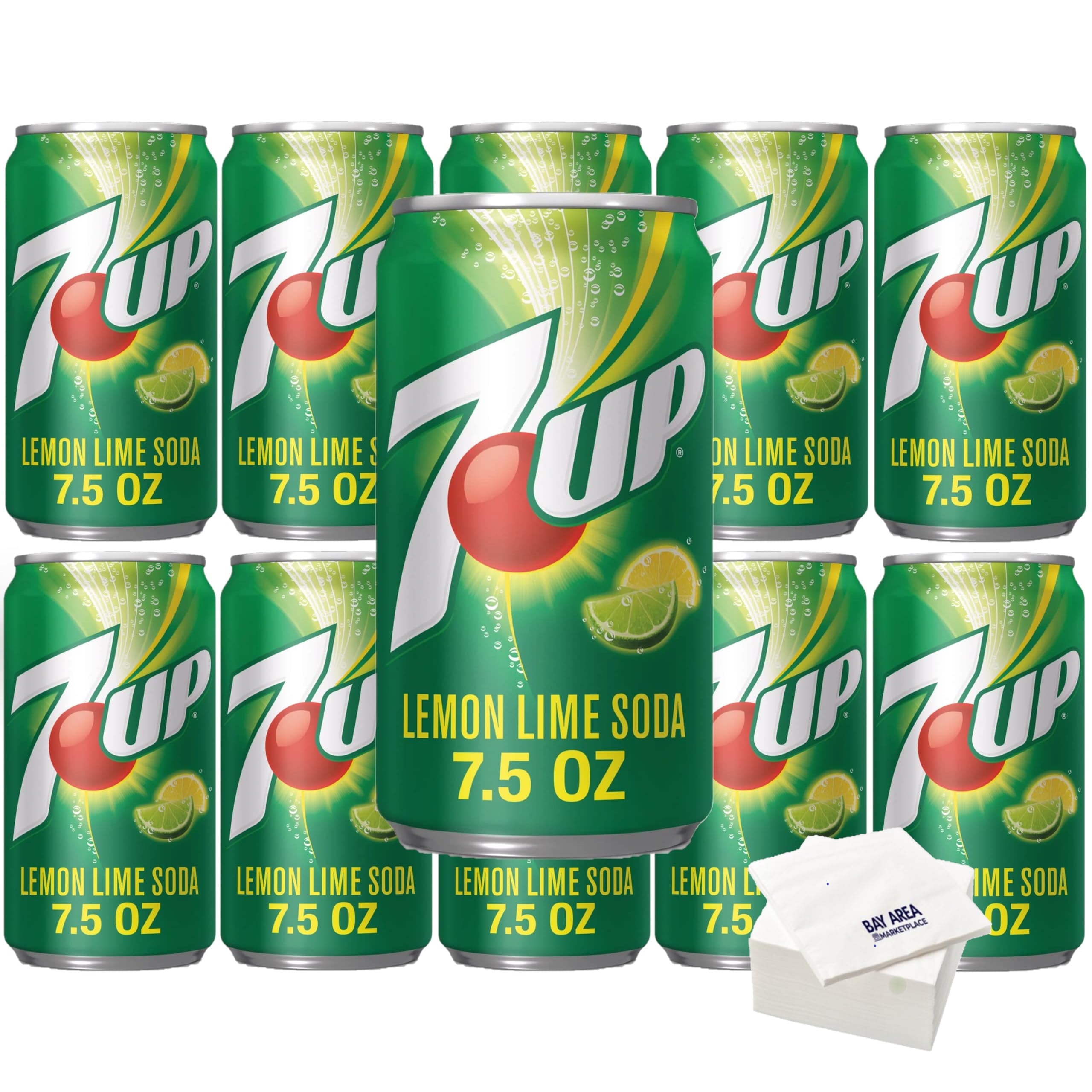 7UP Lemon Lime Soda, 7.5oz Mini Cans, Pack of 10 - Walmart.com