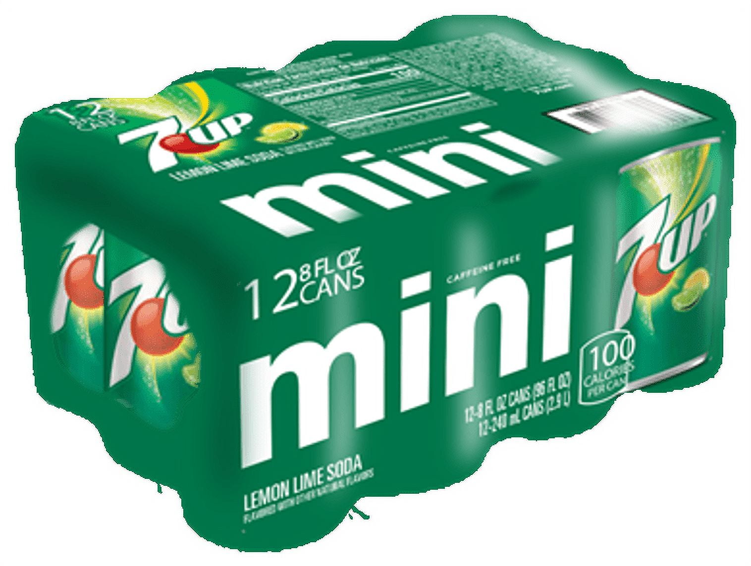 7UP Lemon Lime, Soda Pop, 8 fl oz, 12 Pack Can, Allergens Free, Soft ...