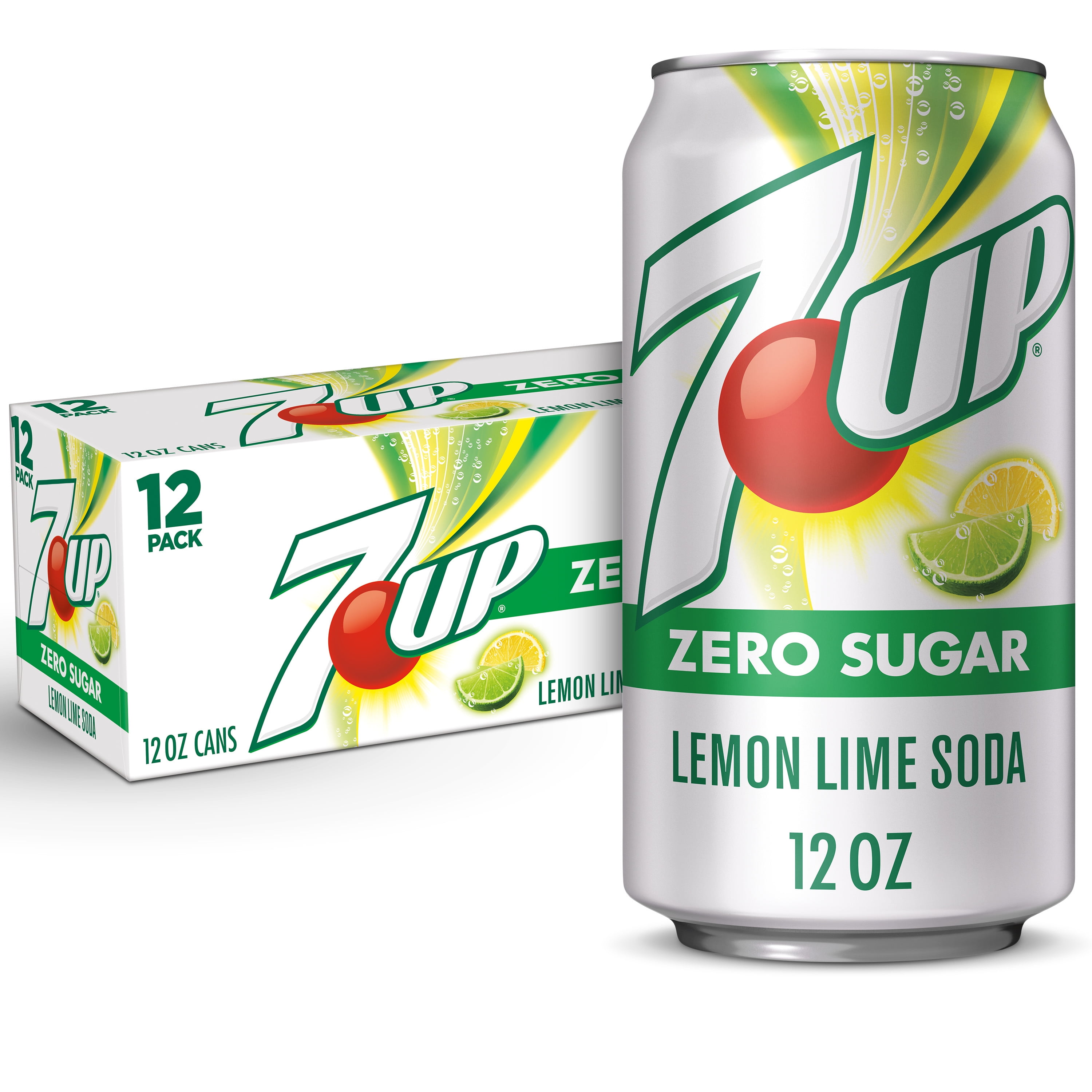 7UP Zero Sugar Lemon Lime Soda Pop, 12 fl oz, 12 Pack Cans - Walmart.com